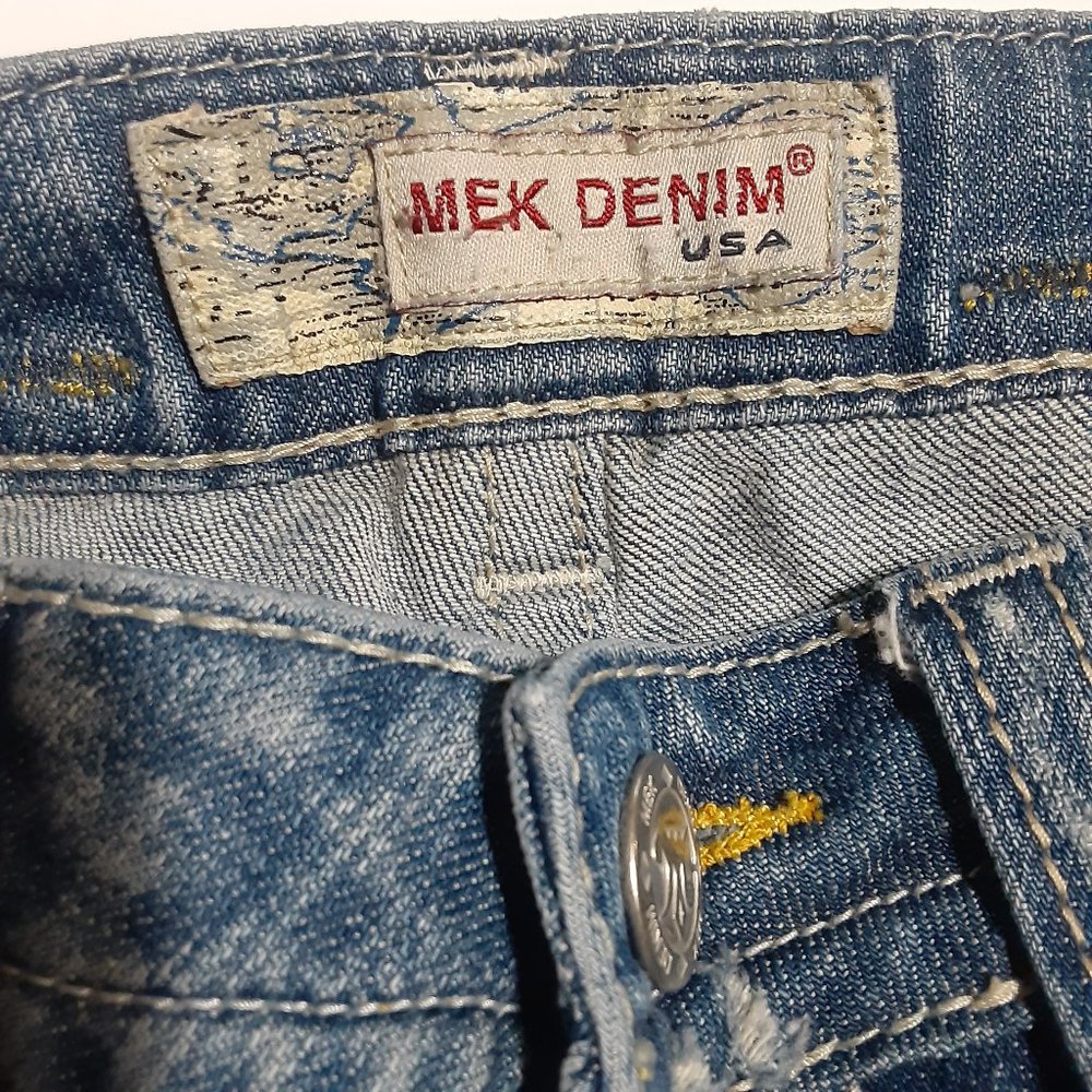 Mek Denim Acapulco Straight Distressed Jeans - Gem
